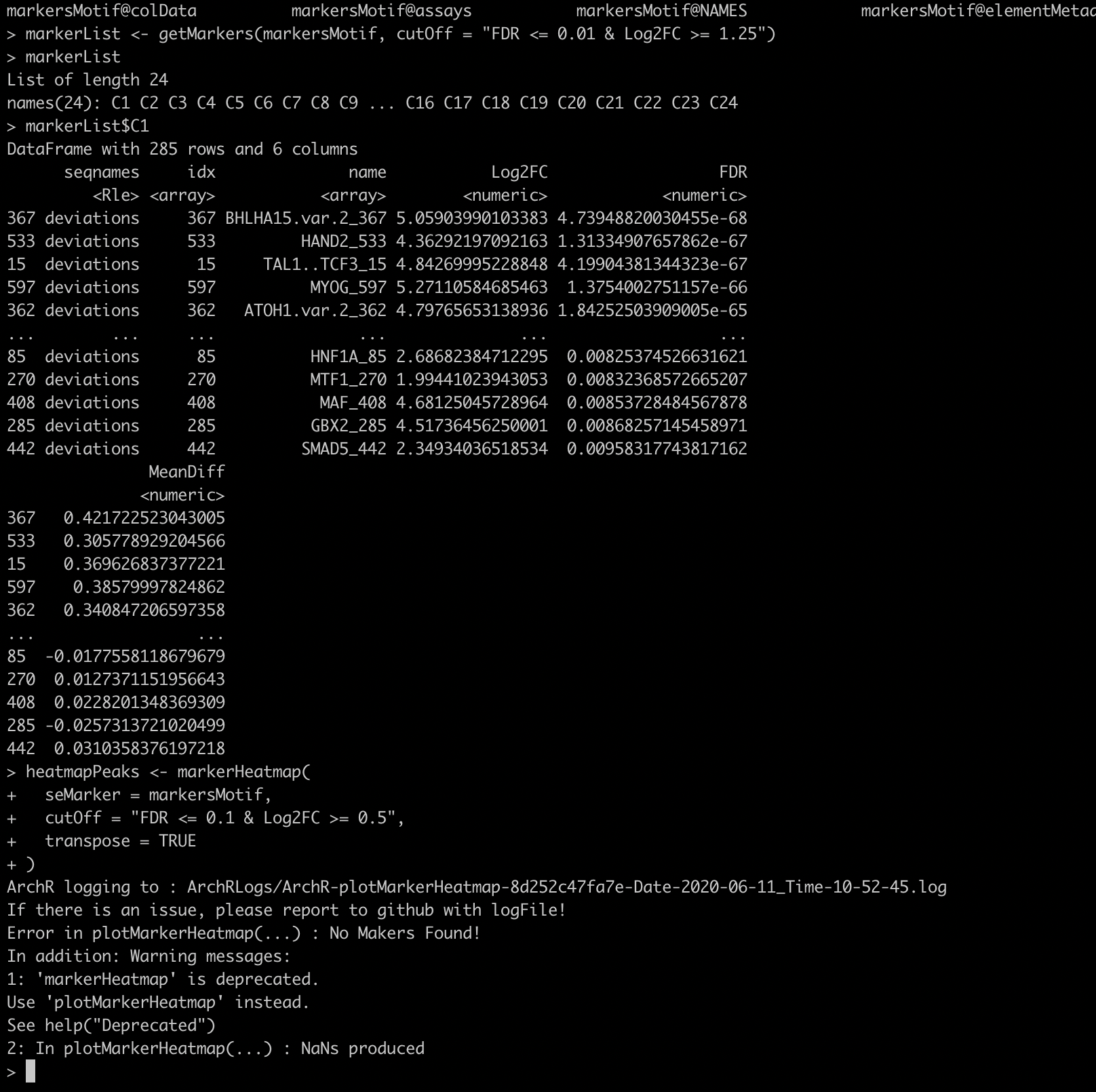 Is is possible to use getMarkerFeatures() on motifMatrix? · Issue #201 ...