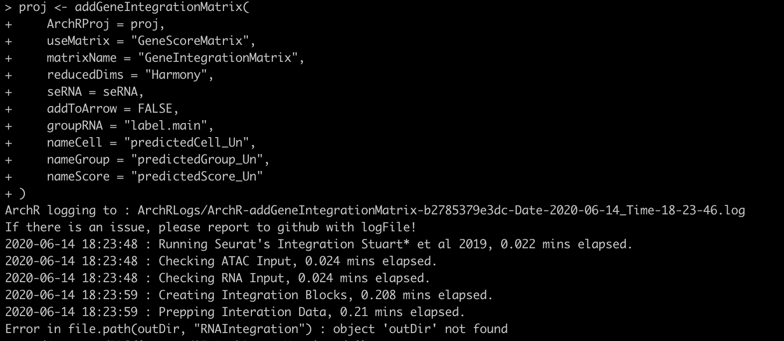 Error in file.path(outDir, "RNAIntegration") : object 'outDir' not found · Issue #209 ...