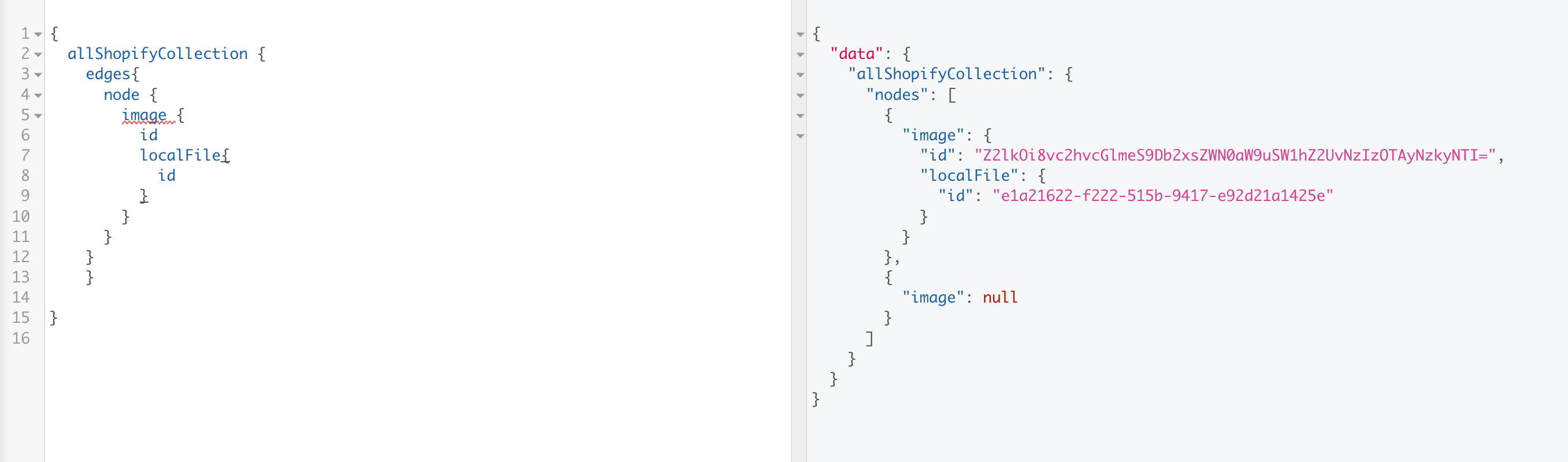 Gatsby Source Shopify Cannot Get Image From Allshopifycollection
