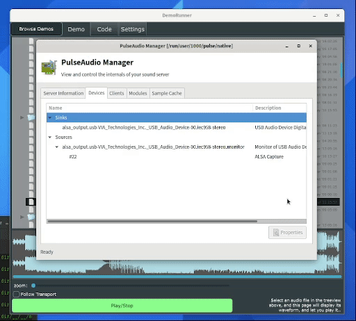 DemoRunner on Fedora 34 is constantly resetting its audio output, trashing quality · Issue #968 ...