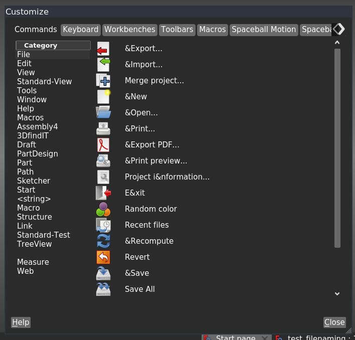 Problem Customize Commands Doesnt Do Anything · Issue 9028 · Freecad 4785