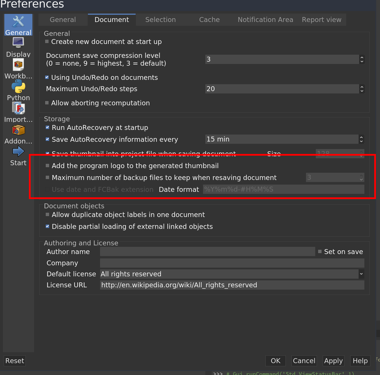 [Problem] Disabling backups has poor discoverability · Issue #10032 · FreeCAD/FreeCAD · GitHub