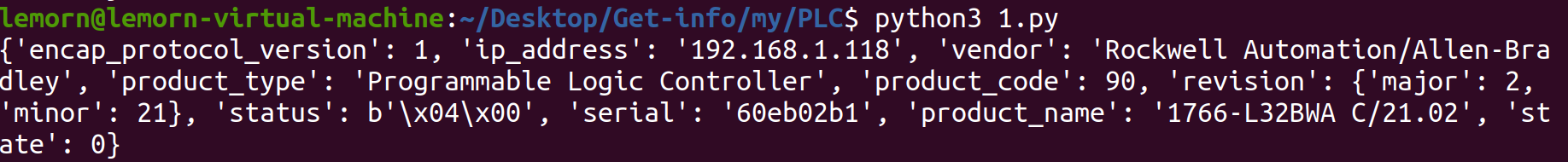pycomm3.exceptions.ResponseError: get_plc_info did not return valid data - Service not supported ...