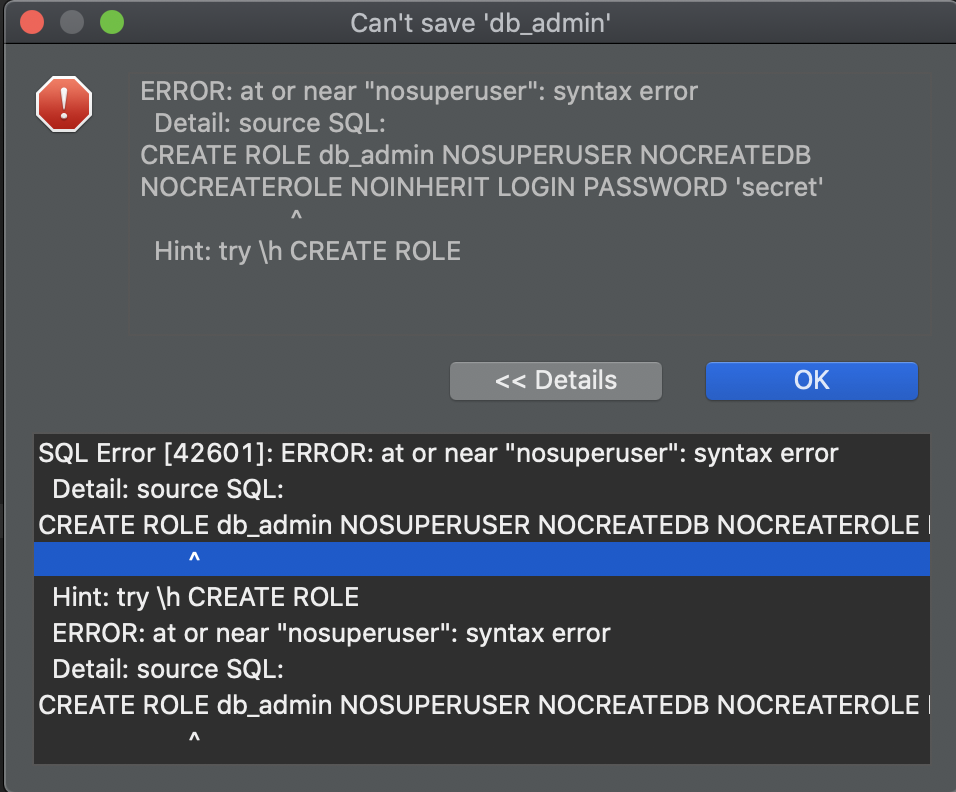 Cockroachdb Role Based Access Control Code Generation · Issue 9749 · Dbeaver Dbeaver · Github