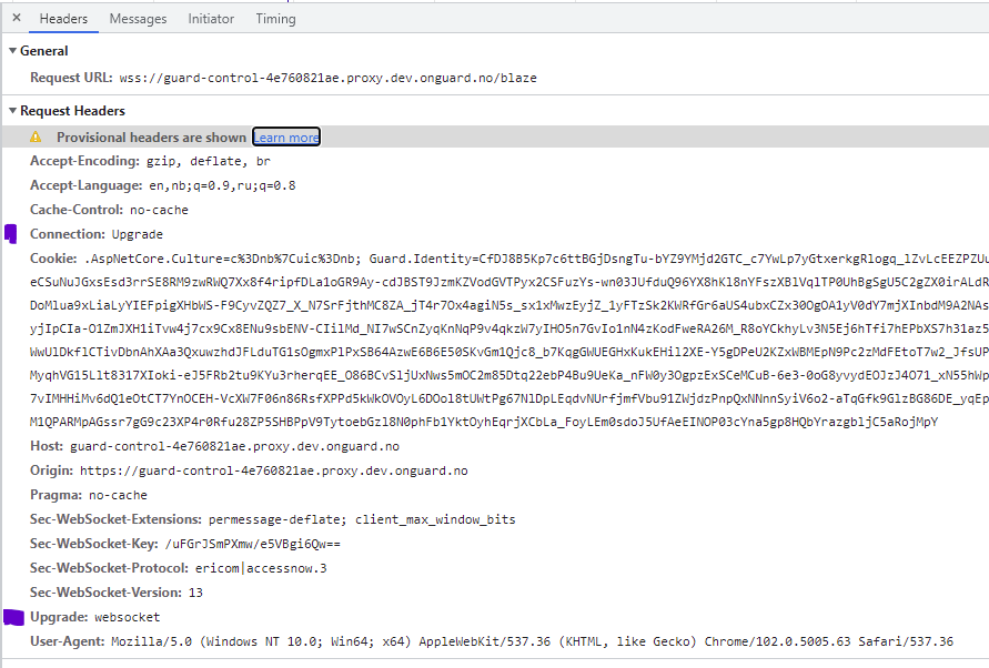 Websocket Error After Upgrading From 100 Preview11212235 To V100 · Issue 1541