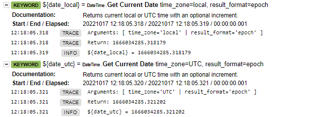 DateTime "Get Current Date" keyword returns local time regardless of time_zone argument when ...