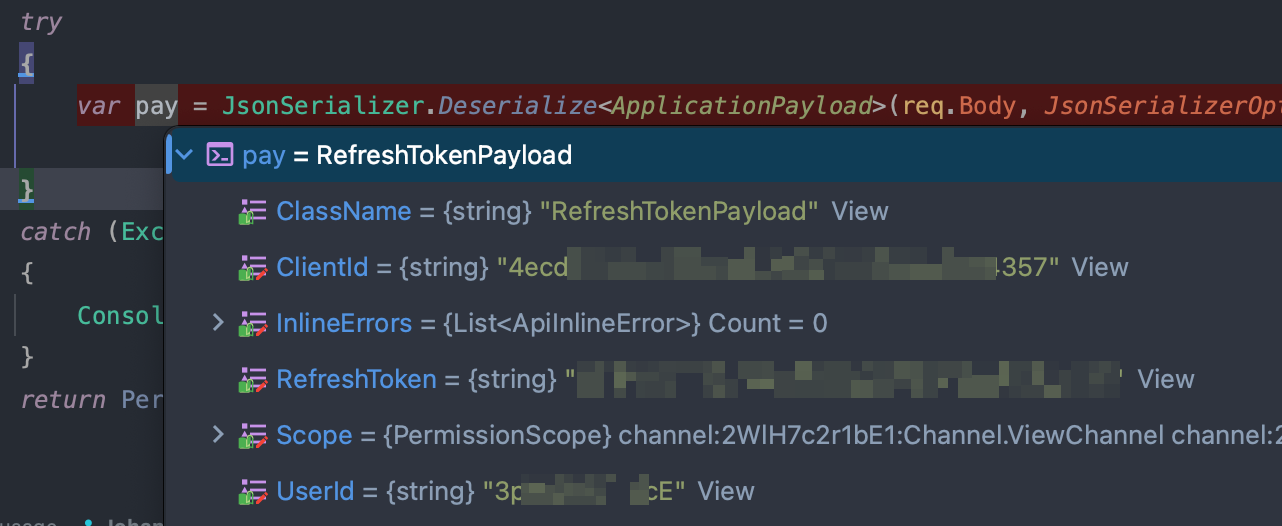 Applicationpayload Deserialize Fails When Type Is Refreshtokenpayload · Issue 12 · Jetbrains