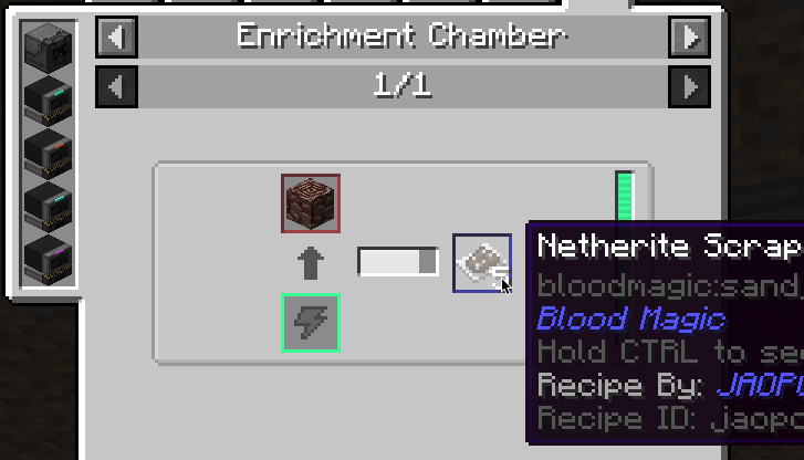 Ancient Debris in Enrichment Chamber yields 5xNetherite Scrap Sand ...