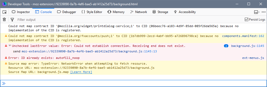 Firefox Add-on prompts that it cannot open in private window when opened in normal window ...