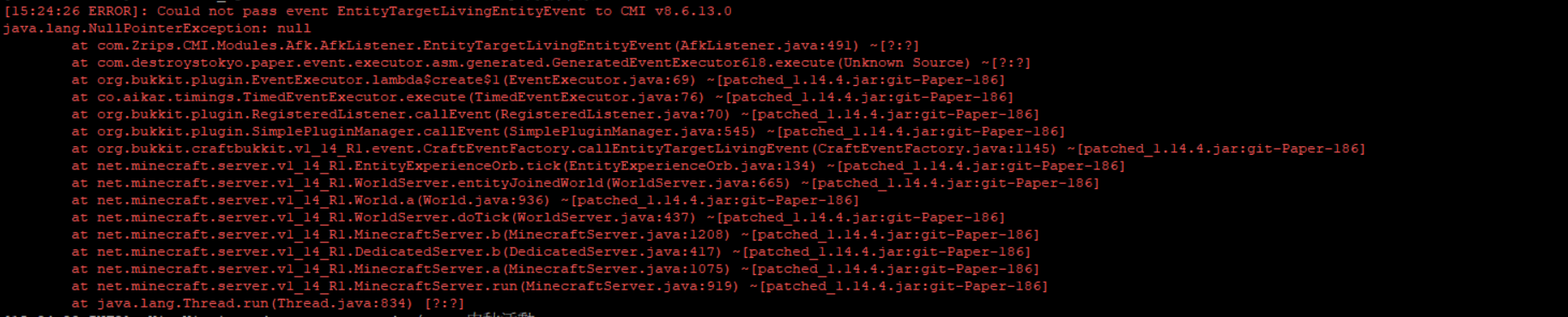 Serious console error · Issue #2344 · Zrips/CMI · GitHub