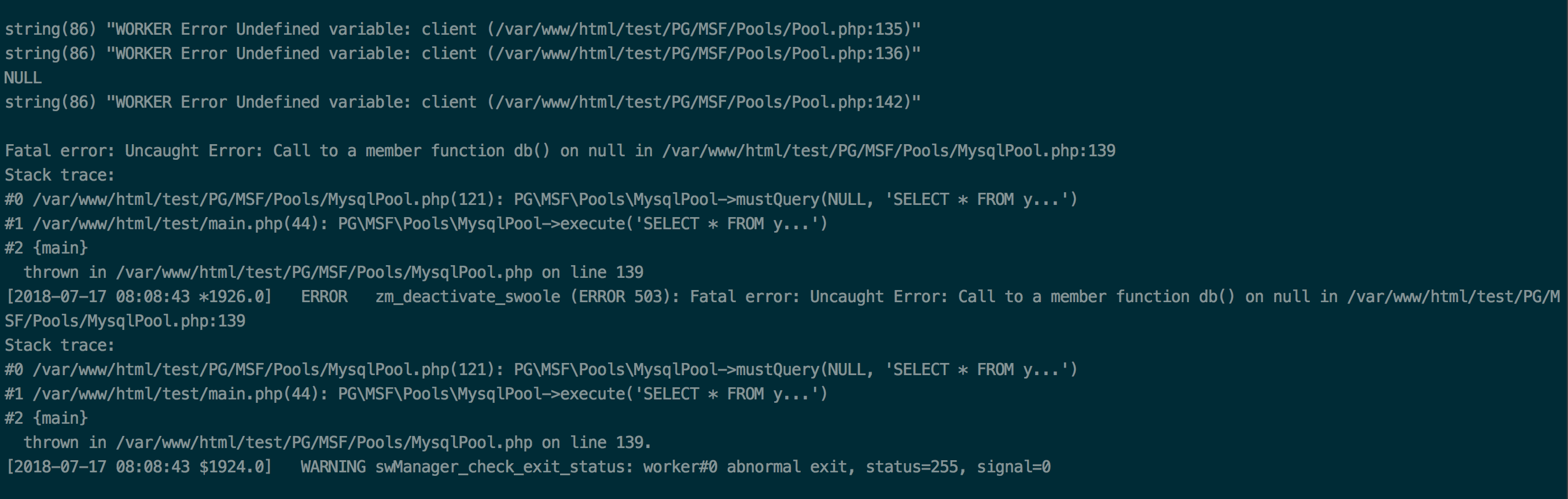 Error In 500 Concurrent When Ab Testing · Issue 1809 · Swoole Swoole Src · Github