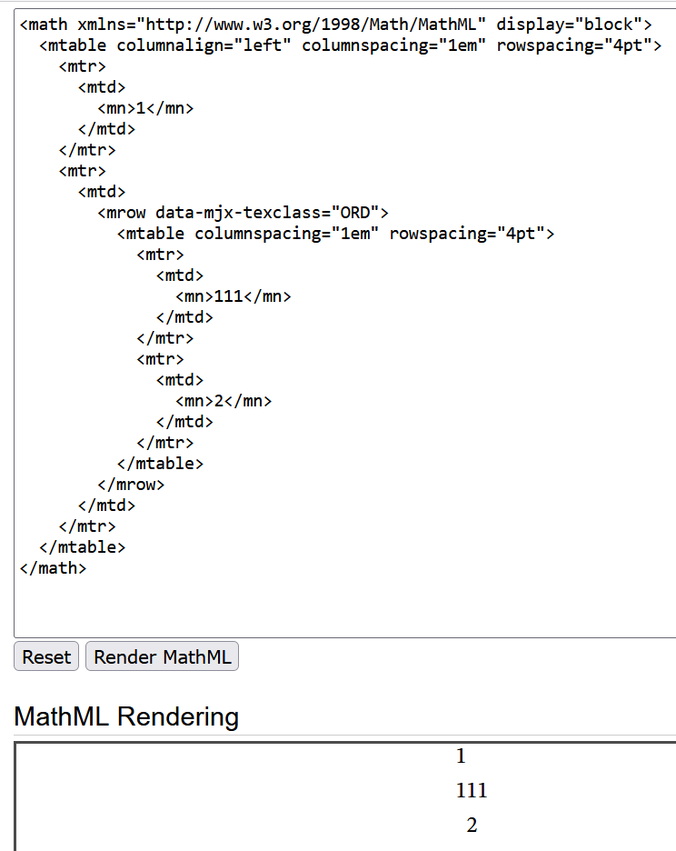 omitted columnalign attribute of interpreted differently by Firefox · Issue #2890 · mathjax ...