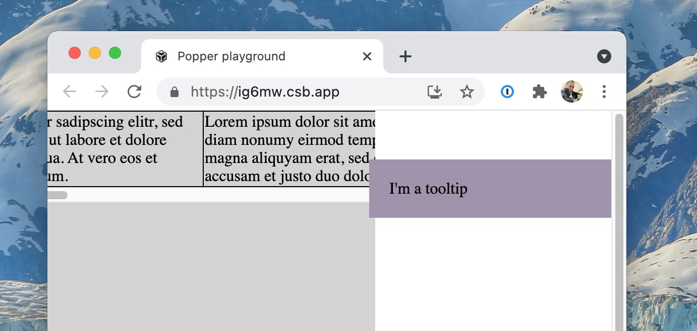 Scrolling table shifts layout and causes horizontal scroll · floating-ui floating-ui ...