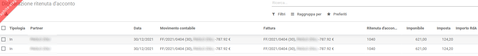 [14.0] doppie scritture per le fatture in regime di ritenuta d’acconto dopo doppia conferma ...