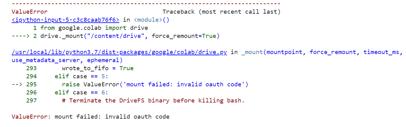 Can't mount another drive in Colab Pro+ · Issue #2399 · googlecolab/colabtools · GitHub