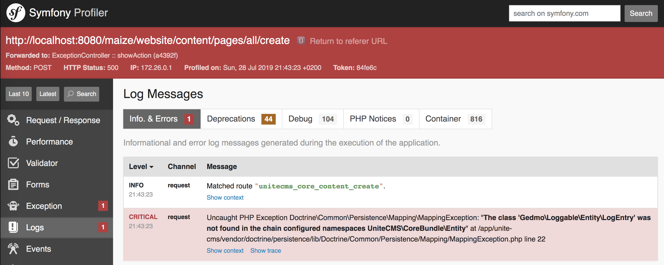 The class 'Gedmo\Loggable\Entity\LogEntry' was not found · Issue #694 · unite-cms/unite-cms · GitHub