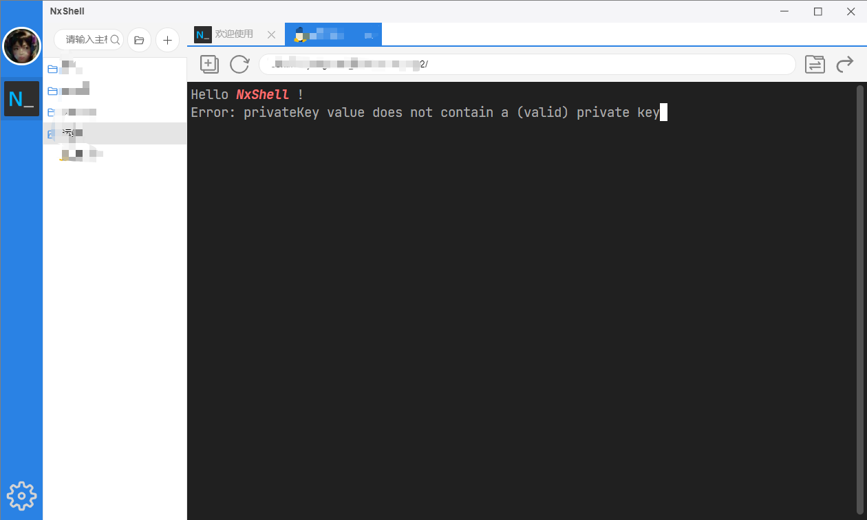 使用公钥登录时报错 privateKey value does not contain a (valid) private key · Issue #87 · nxshell/nxshell ...