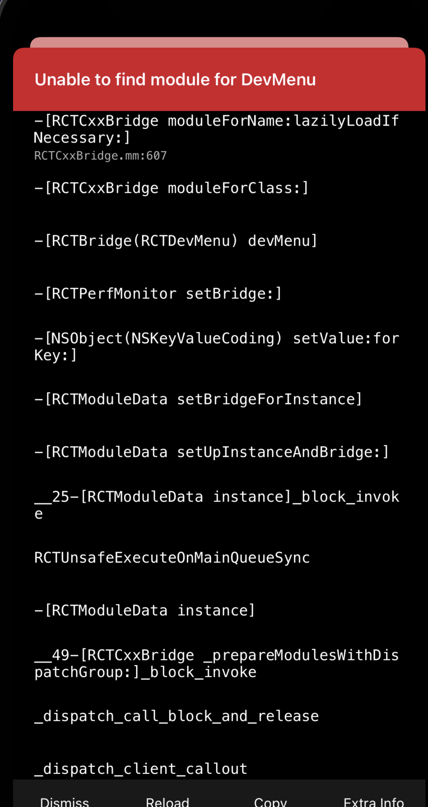 Question: Unable to find module for DevMenu · Issue #3847 · facebook/flipper · GitHub
