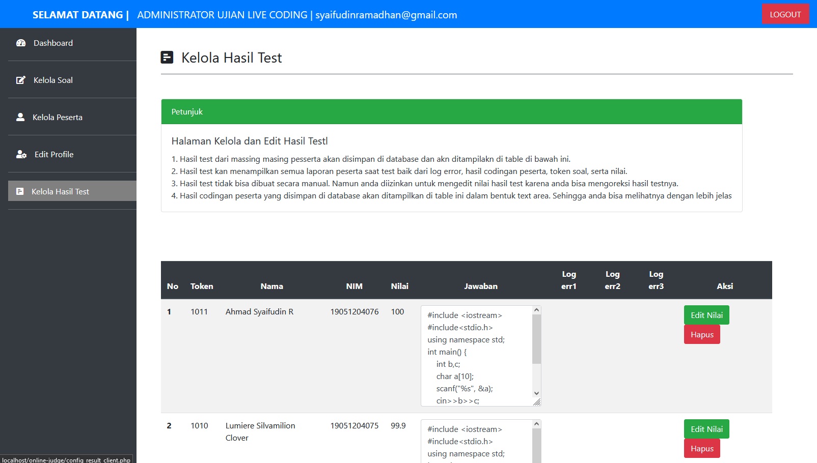 GitHub - SyaifudinRamadhan/online-judge_Aplikasi_Ujian_Coding: Project Online Judge