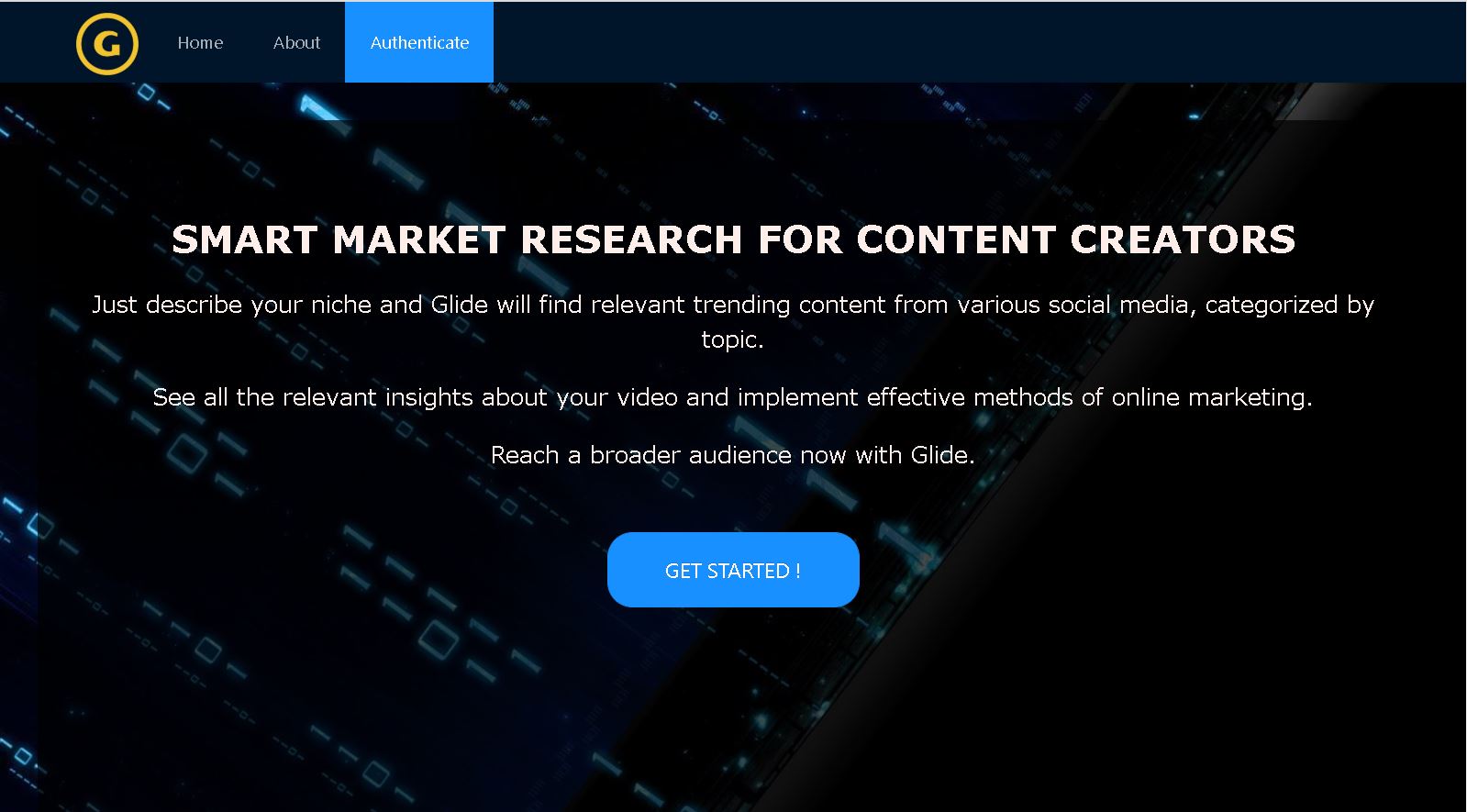 GitHub - nirali25parekh/glide-web-app: A platform that revolutionizes content marketing by ...