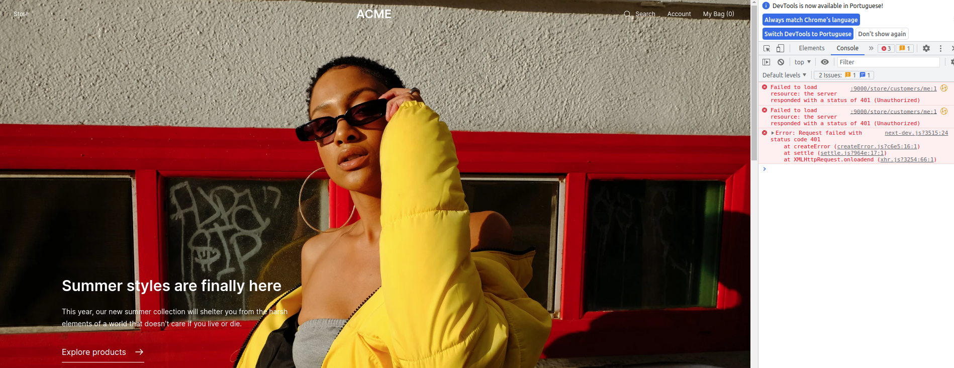 Error: Network Error starting medusa storefront nextjs service · Issue #2691 · medusajs/medusa ...