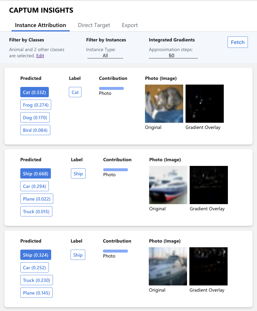 Captum Insights Ui By Edward Io · Pull Request 7 · Pytorchcaptum · Github