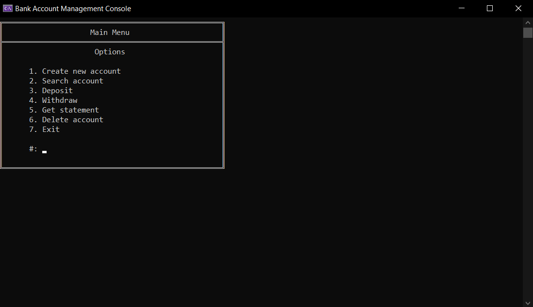 GitHub - MelvinHK/Bank-Account-Console-App: Simple console app for ...