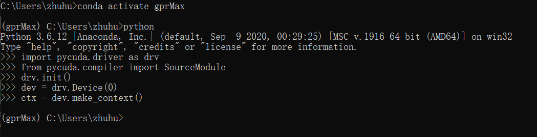 Problem creating a context with pycuda on certain GPUs · Issue #270 · gprMax/gprMax · GitHub
