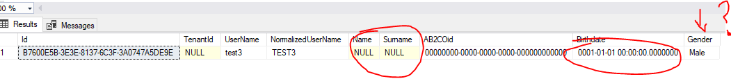 How can I assign extended properties to a new instance of RegisterDto when registering a new ...