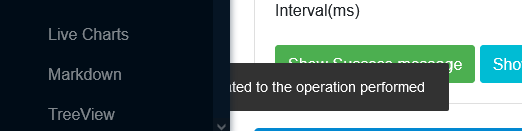 Bootstrap+Material-Demo: Left-Algined Snackbar hidden behind sidebar ...