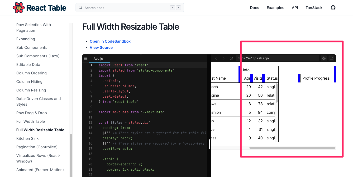 useFlexLayout is broken in v7.6.0 · Issue #2843 · TanStack/table · GitHub