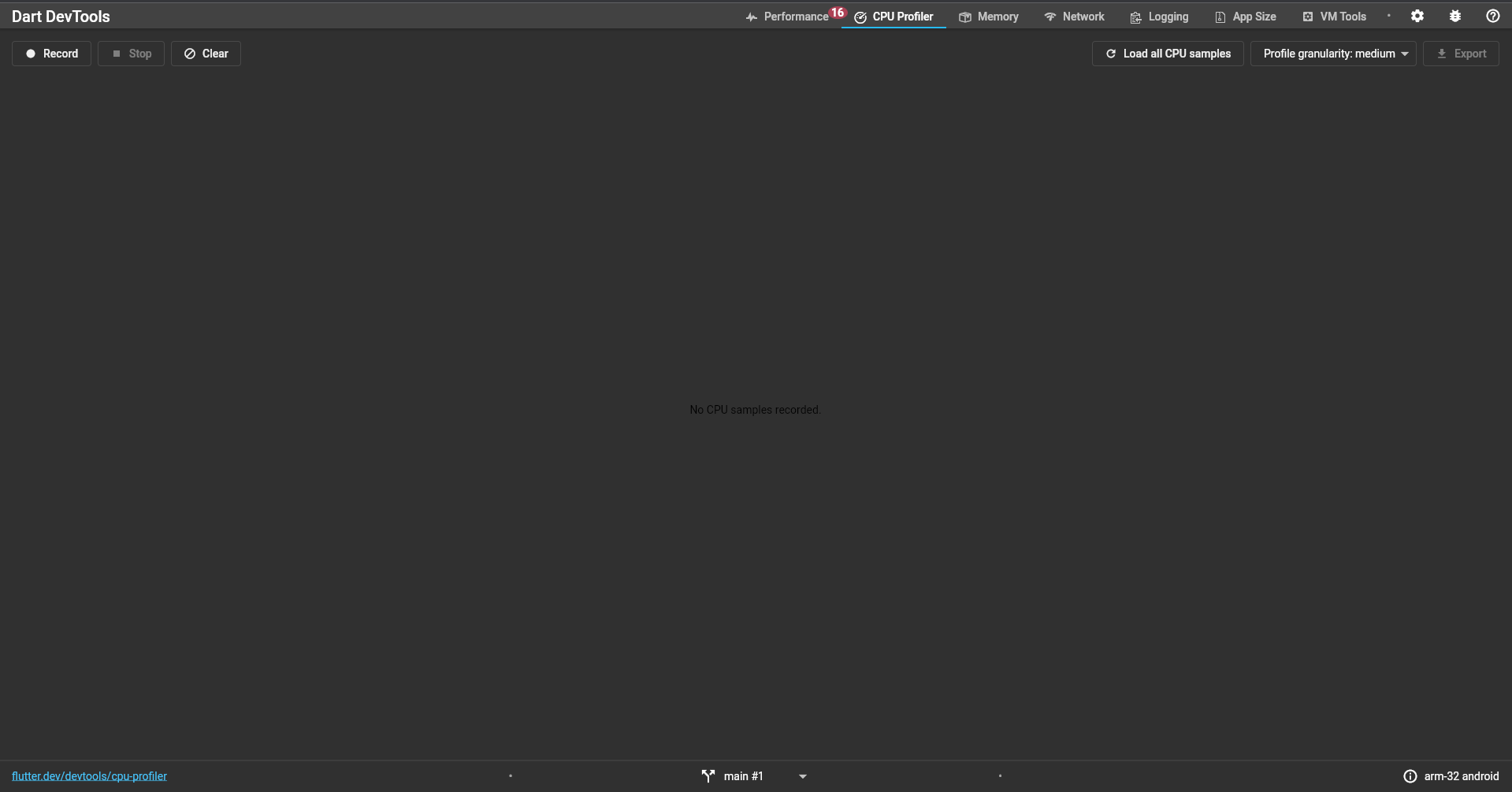 No Flutter Frames Chart In Flutter DevTools in profile mode · Issue #3452 · flutter/devtools ...