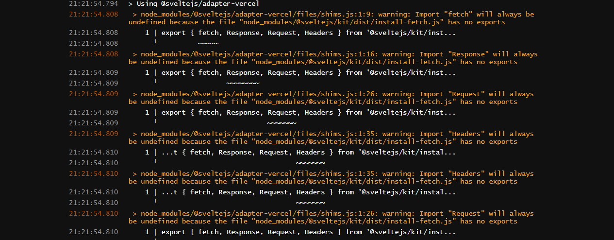 Deployment failure with vercel adapter · Issue #1938 · sveltejs/kit · GitHub