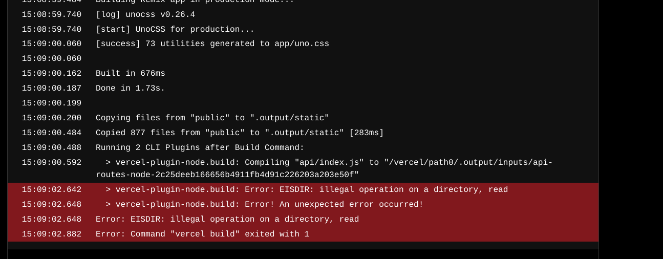 Vercel Plugin Nodebuild Vercel Fail To Deploy Remix · Issue 2338 · Remix Runremix · Github
