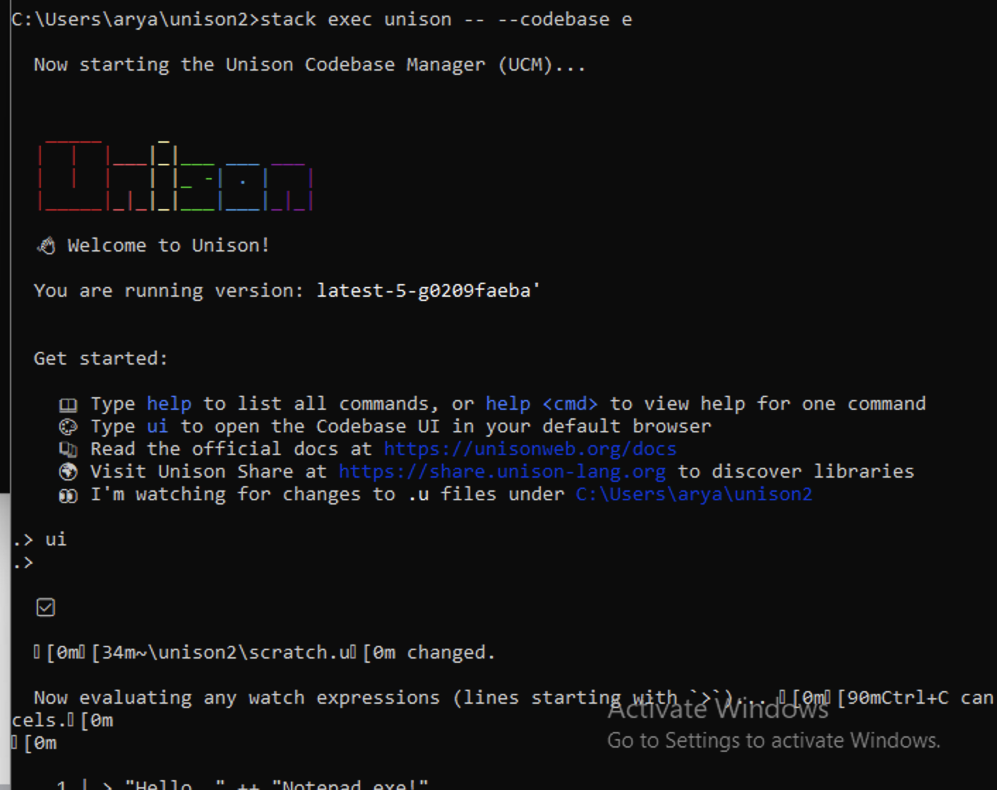ansi sequences sometimes not displaying right on Windows · Issue #2930 · unisonweb/unison · GitHub