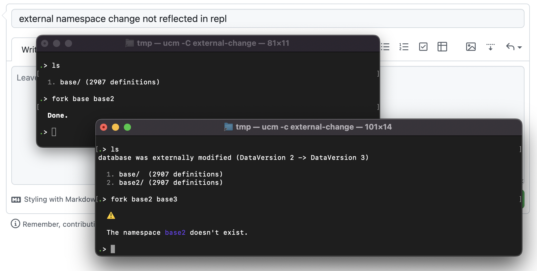 external namespace change not consistently reflected in repl · Issue #3048 · unisonweb/unison ...