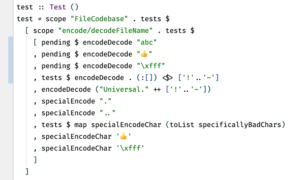 succeeding "pending" tests sometimes not flagged as problematic ...