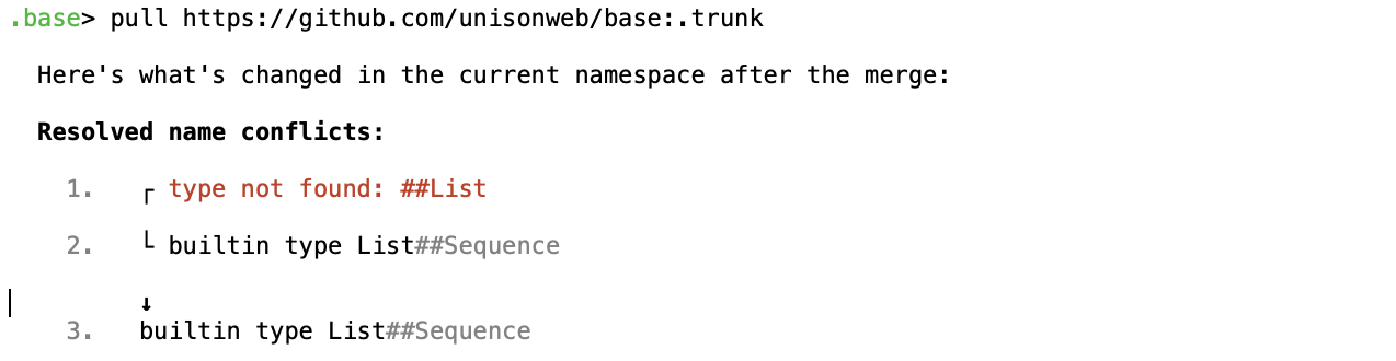 in diffs, `type not found` should include some hash · Issue #1479 · unisonweb/unison · GitHub
