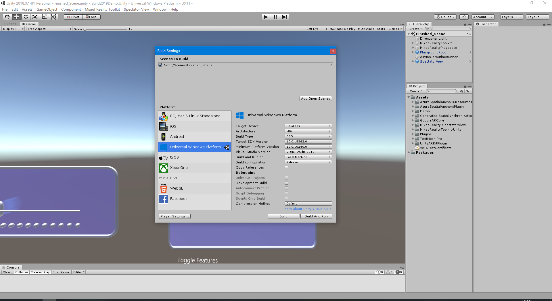 Build2019Demo项目发布 · Issue #191 · microsoft/MixedReality-SpectatorView · GitHub