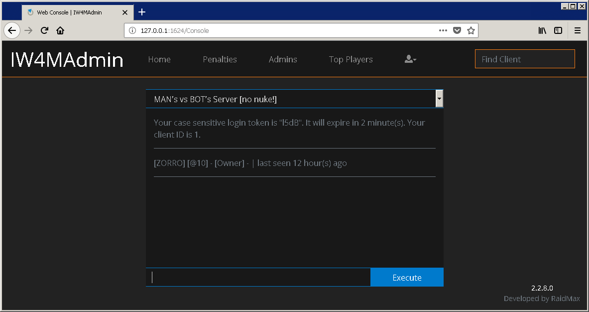 Incorrect web interface operation · Issue #79 · RaidMax/IW4M-Admin · GitHub
