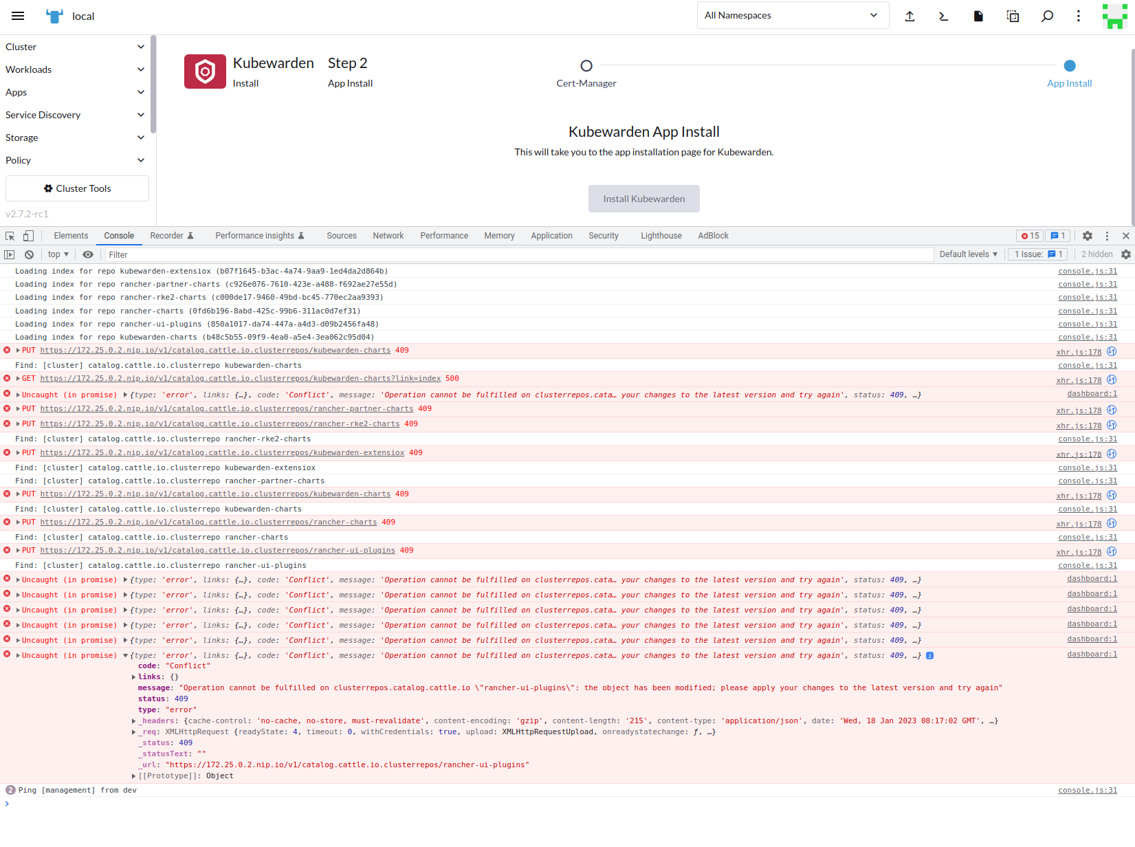 Typeerror Cannot Read Properties Of Undefined · Issue 201 · Rancherkubewarden Ui · Github