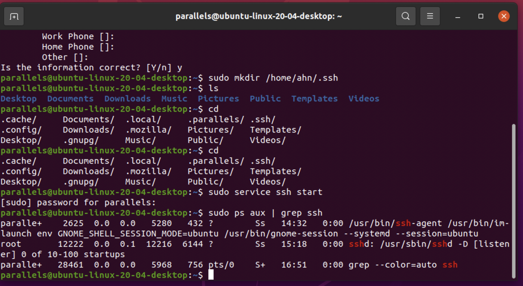 Linux::ssh 설정, linux 명령어, permission