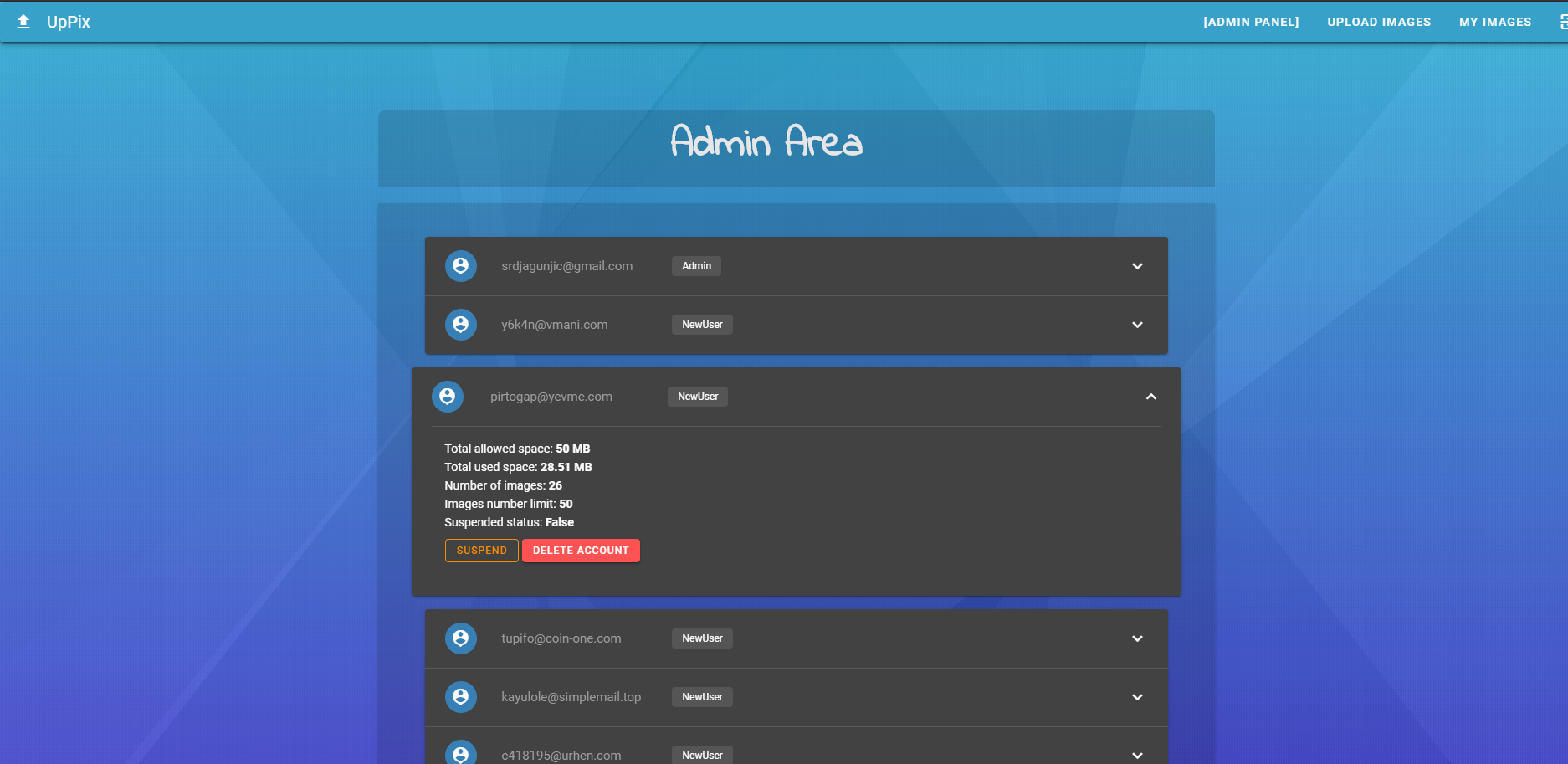 GitHub - srdjag/UpPix: Image hosting platform created with Nuxt.js, Vuetify and Firebase.