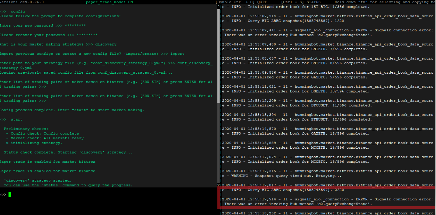 [BUG] Bittrex connector not working · Issue #1534 · hummingbot/hummingbot · GitHub