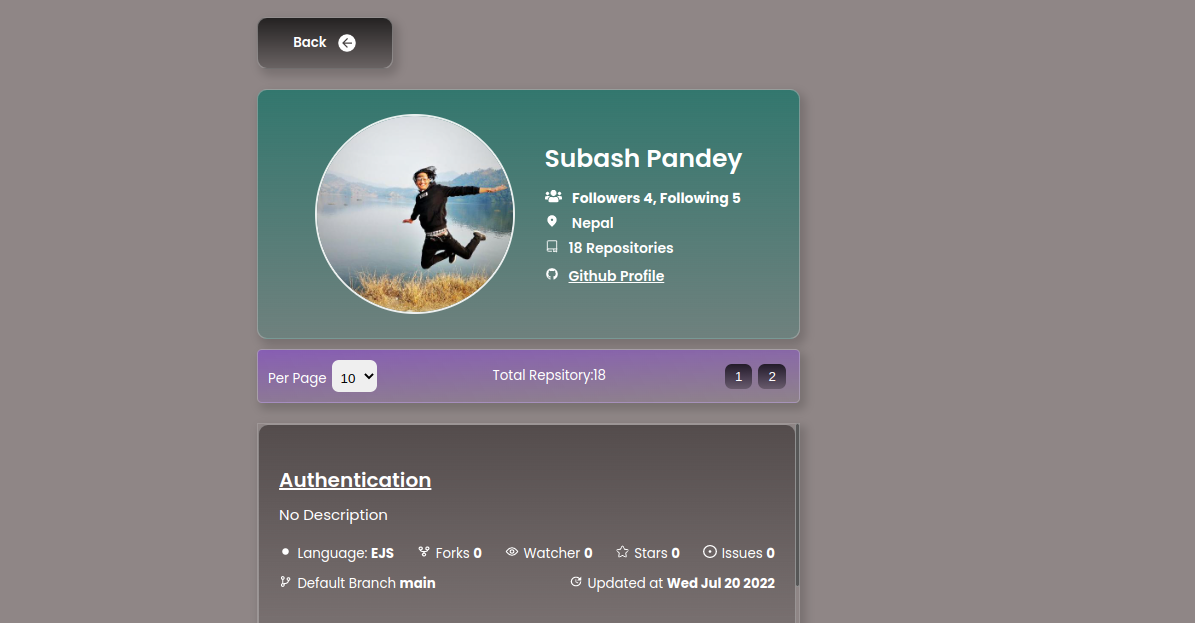 GitHub - SuabshPandey/github-user: Github User Api