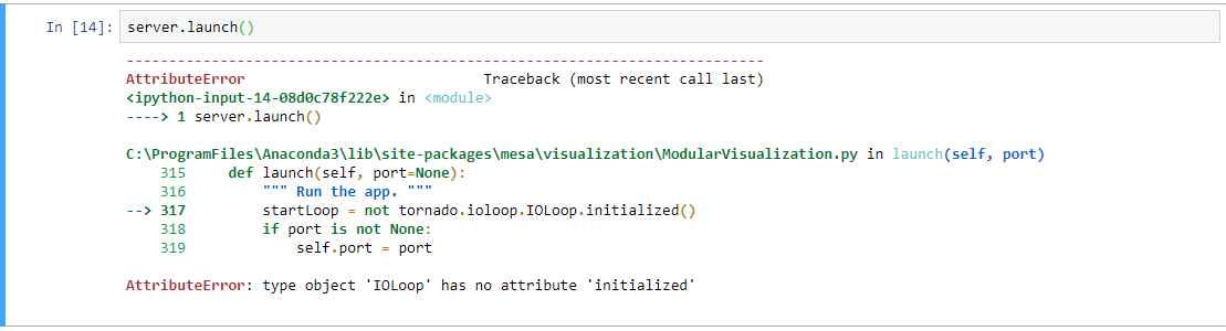 Error when running the model in "examples/VisualExecution/server.py ...