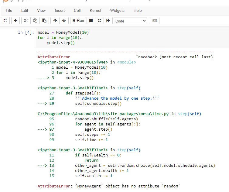 Error to run the model · Issue #874 · projectmesa/mesa · GitHub
