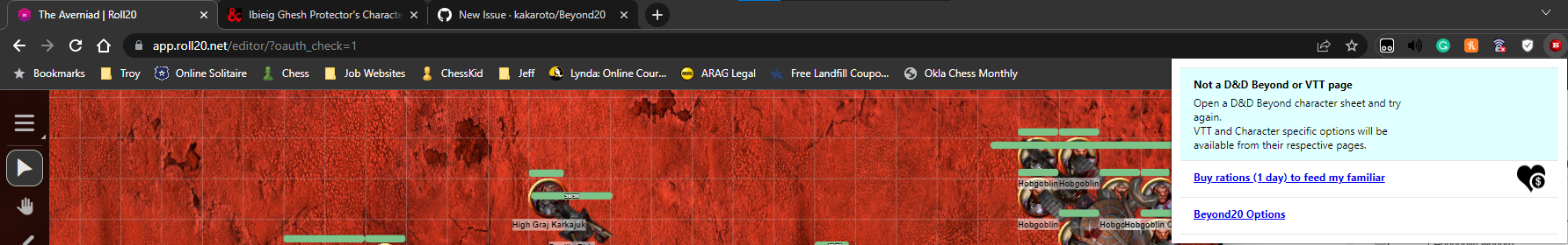 Unable to roll from DNDBeyond to Roll20 · Issue #1071 · kakaroto/Beyond20 · GitHub