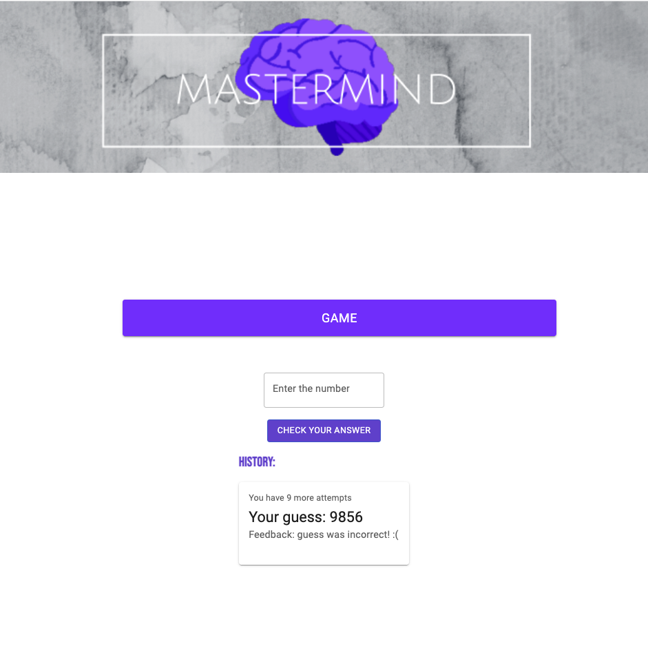 Github Yasikhorrammastermindgame