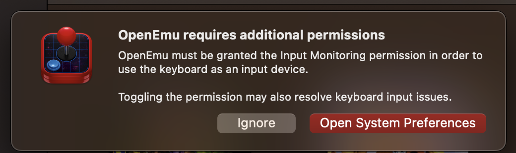 Openemu Requires Additional Permissions Pop Up · Issue 4856 · Openemu Openemu · Github